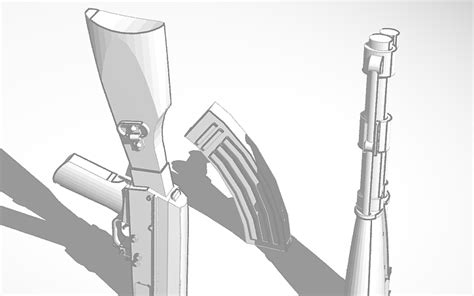 3d Design Ak47 Model For 3d Printer Tinkercad