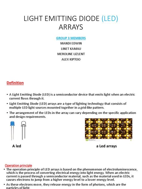 Led Arrays Explained Pdf Light Emitting Diode Lighting
