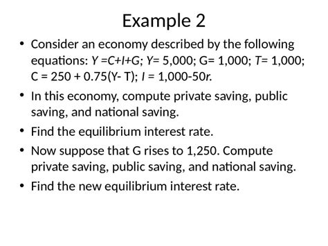 National Income Determination Example 1 Given That