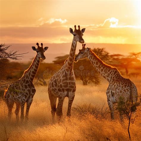 Giraffe Mammal Animal Ai Generated Stock Illustration Illustration