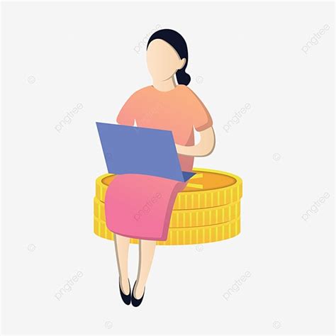 Hand Drawn Computer Png Image Hand Drawn Computer Girl Free Material