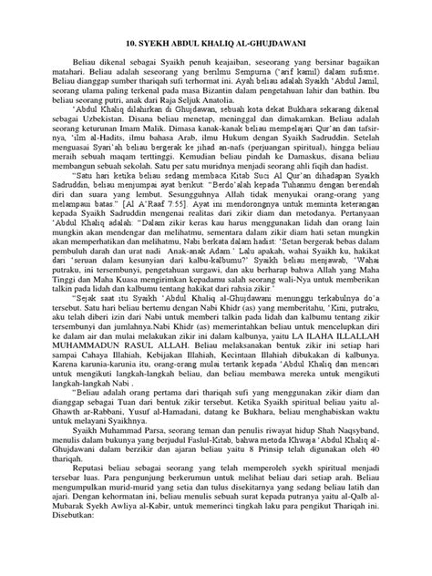 10 Syekh Abdul Khaliq Al Ghujdawani Pdf Pdf