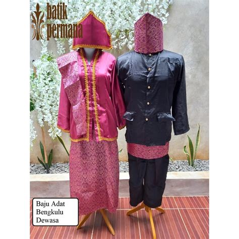 Jual Baju Adat Bengkulu Dewasa Set Shopee Indonesia
