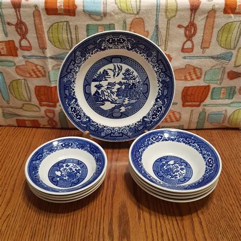 Willow Ware By Royal China Blue Willow Plate And Bowls Etsy