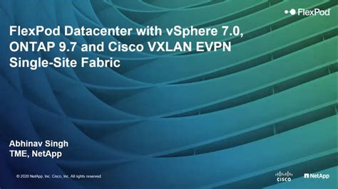 Why Use FlexPod With VMware VSphere And VXLAN Single Site Fabric
