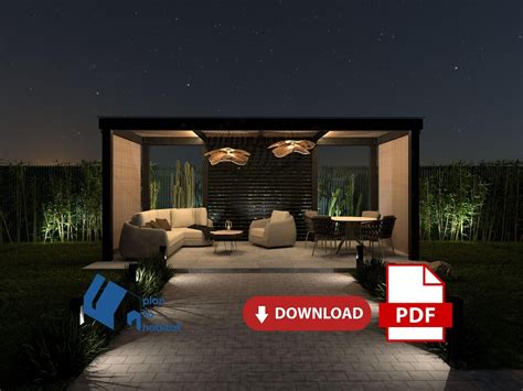 Pergola Plans 10x20 Backyard Diy Wood Pergola Garden Blueprint Pdf