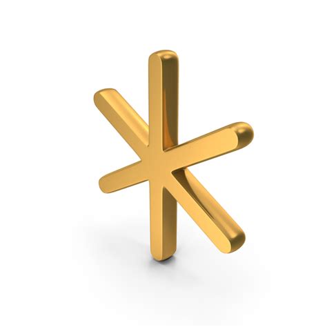 User Interface Experience Icon Asterisk Gold 3d Object 2298844247