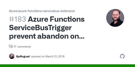 azure functions servicebustrigger prevent abandon on exception · issue