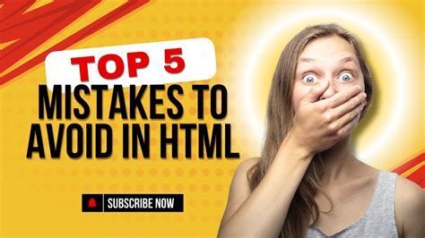 5 Mistakes To Avoid In Html Youtube