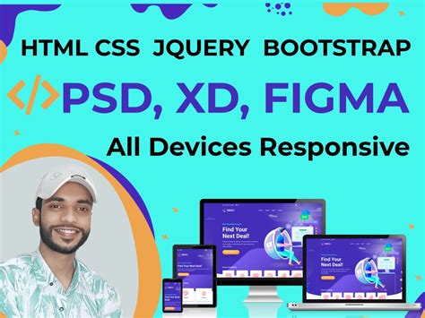Psd Xd Figma To Html Responsive With Bootstrap Upwork