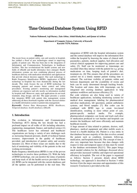 Pdf Time Oriented Database System Using Rfid