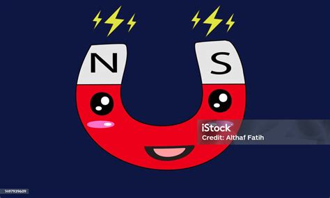 Vector Illustration Of Cute Magnet Animation Stock Illustration