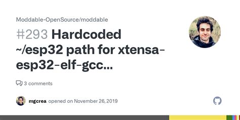Hardcoded ~esp32 Path For Xtensa Esp32 Elf Gcc Executable · Issue 293