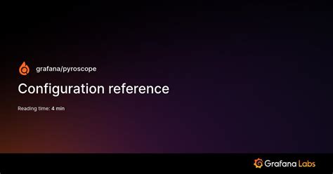 Configuration Reference Grafana Pyroscope Documentation
