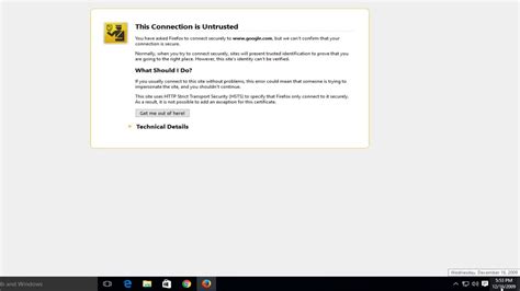 firefox your connection is not secure always mserlnc