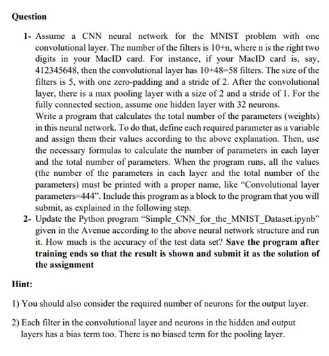 Solved Question Assume A CNN Neural Network For The Chegg