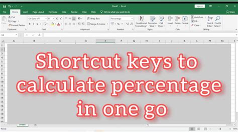 Short Cut Keys To Calculate Percentage In Excel Computerskillsandgk Youtube