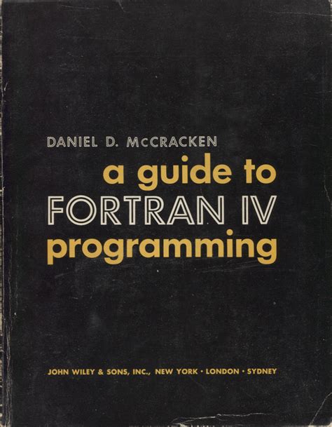 A Guide To Fortran IV Programming Book Computing History