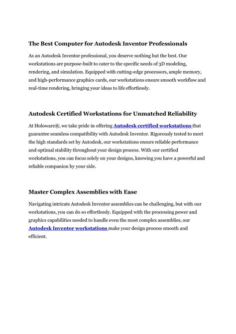 Ppt Workstations For Autodesk Inventor Powerpoint Presentation Free