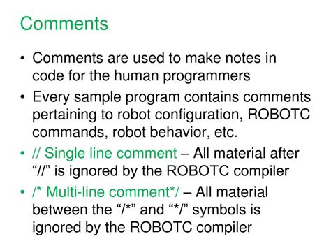 ppt vex robotics platform and robotc software powerpoint presentation