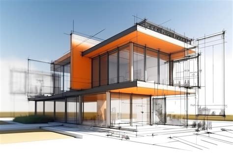 Premium Ai Image Architecture 3d And Blueprints Representation Generative Ai