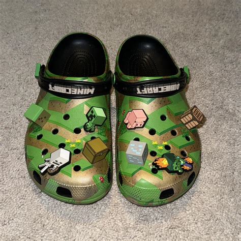 Minecraft Crocs Wore Once Depop