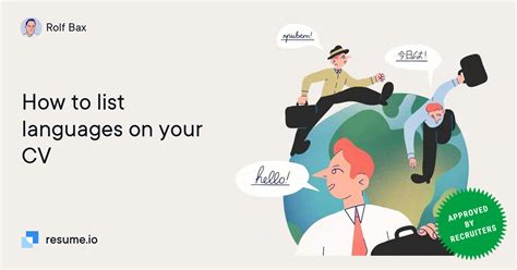 How To List Languages On Your Cv · Cvapp Ie