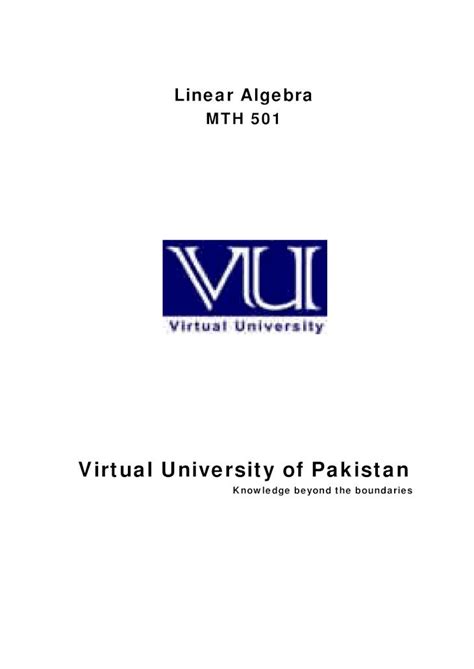 pdf mth501 linear algebra complete handouts lecture no 1 …api ning