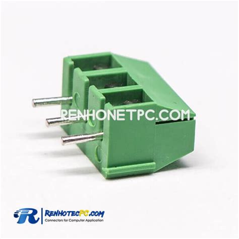 Pcb Mount Screw Terminal Block Connector Pin Straight Green Through Hole Renhotecpc Com