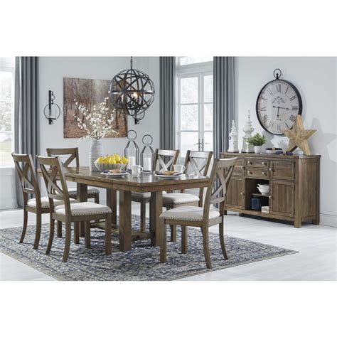 Buy Moriville Dark Gray 8 Pc Extension Table 6 Side Chairs