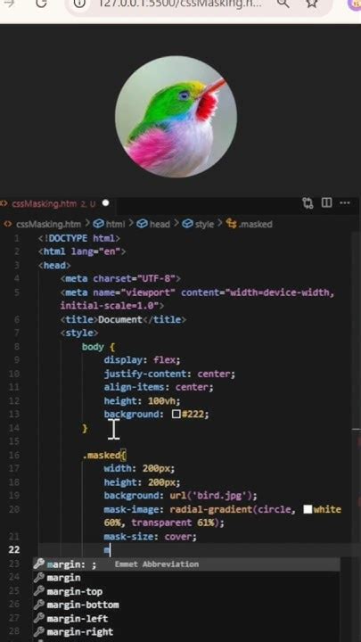 Masking In Css Explained In 60 Seconds Css Mask Tutorial Playlist Coding Shorts Youtube