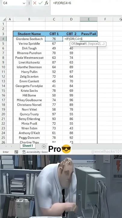 Or Function 🤌😎excel Exceltips Data Hopefully Its Helpful For You