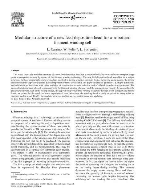 pdf modular structure of a new feed deposition head for a robotized