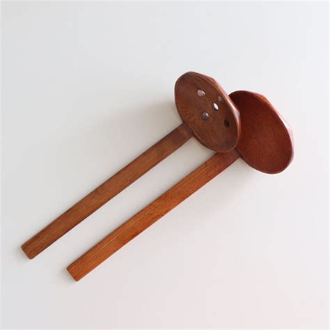 가정용 나무 우동 스푼 국자 세트 2pcs 감도 깊은 취향 셀렉트샵 29cm