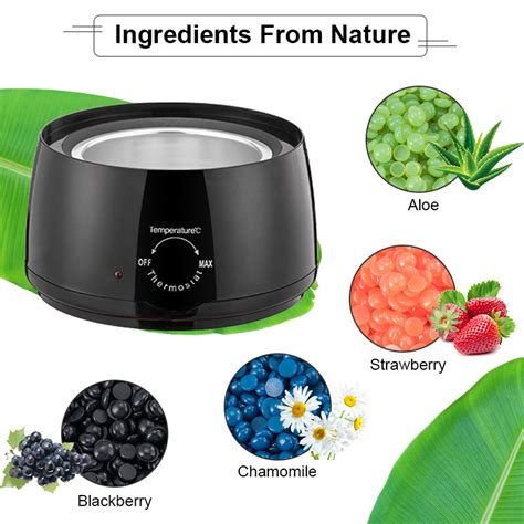 Badu Bg Обезкосмяване Машина за топене на восък Нагревател Восъчни зърна 10 стикера за дърво