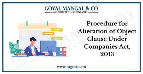 Procedure For Alteration Of Object Clause Under Companies Act 2013