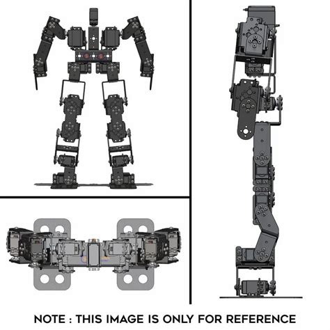Sunrobotics 17dof Biped Humanoid Robot Chassis Diy Kit With Metal Geared Servo Motors