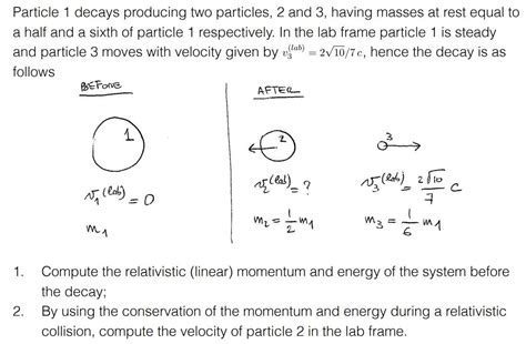 Solved Particle Decays Producing Two Particles And Chegg Com