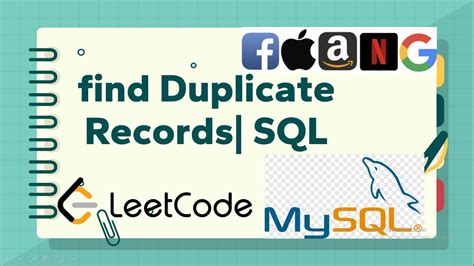 Find Duplicate Records In Table In SQL NO DISTINCT Leetcode Interview Questions YouTube