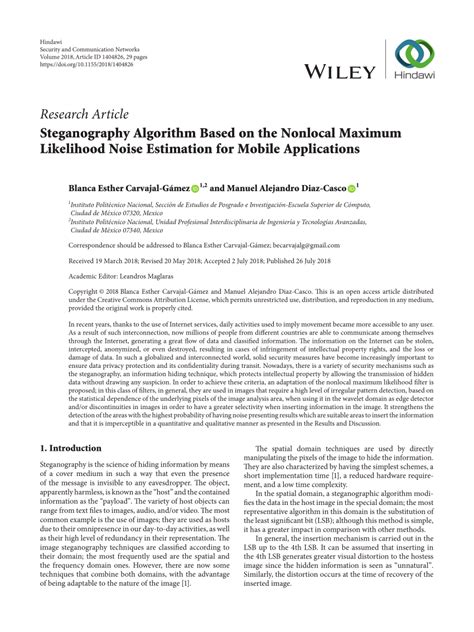 pdf steganography algorithm based on the nonlocal maximum likelihood