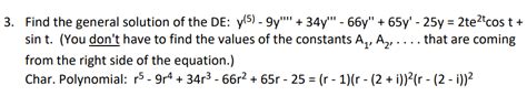 Solved Find The General Solution Of The DE Chegg
