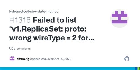 failed to list v1 replicaset proto wrong wiretype 2 for field