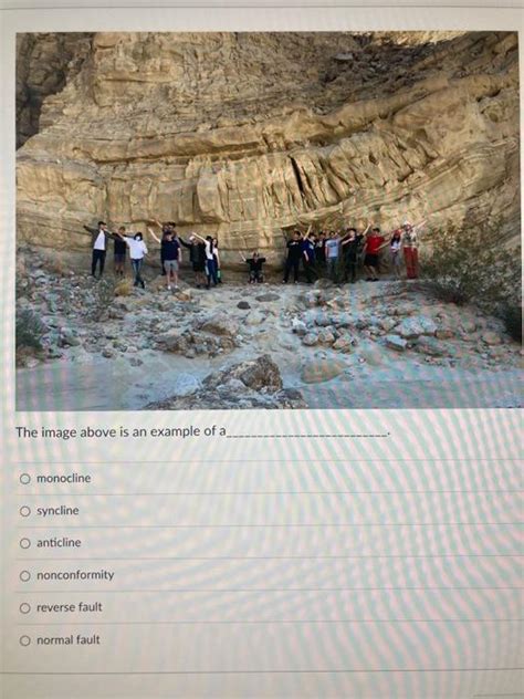 Solved The Image Above Is An Example Of A Monocline