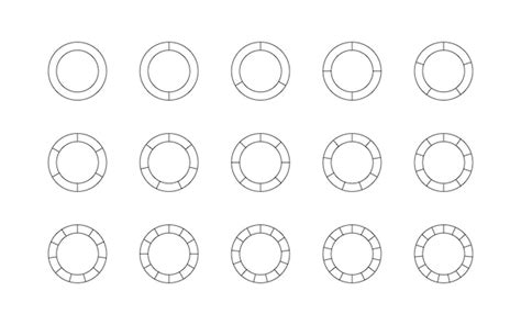 Premium Vector Set Of Round Structure Template With Segments And