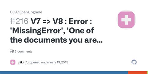 V7 V8 Error MissingError One Of The Documents You Are Trying