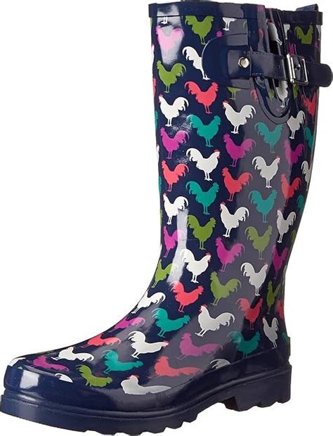 Western Chief Women Chicken Farm Rain Boot Navy 6 M Us