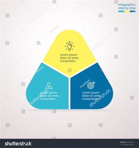triangular diagram chart triangle 3 steps stock vector royalty free 349237331 shutterstock