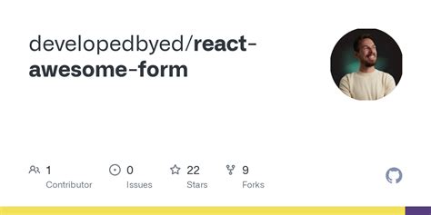 Github Developedbyed React Awesome Form