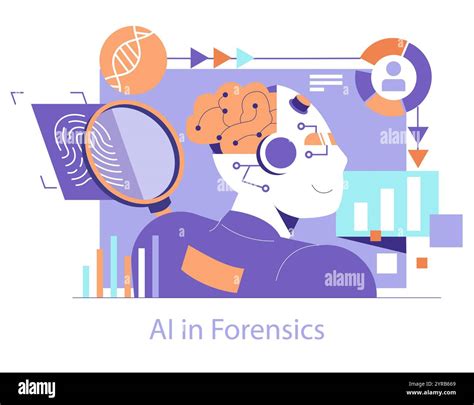 Forensics Technology Concept Artificial Intelligence Analyzes Criminal