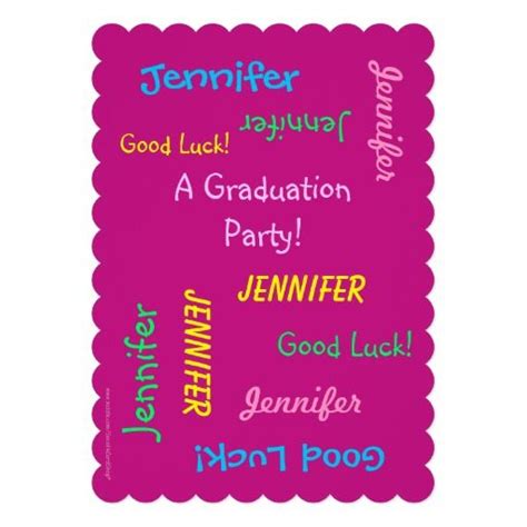 Graduation Party Invitation Personalized Names